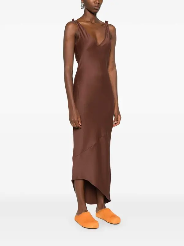 J.W.ANDERSON V-neck Satin Midi Dress