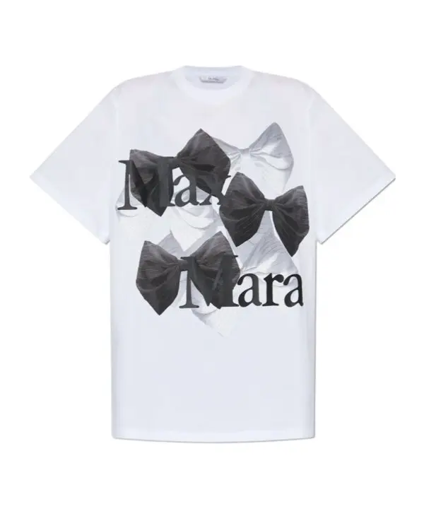 Max Mara Bow-print T-shirt - White