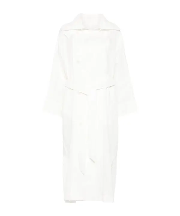 Issey Miyake Hempen Coat - White