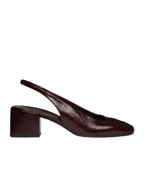 COURREGES 55mm Slingback Block-heel Shoes - Black