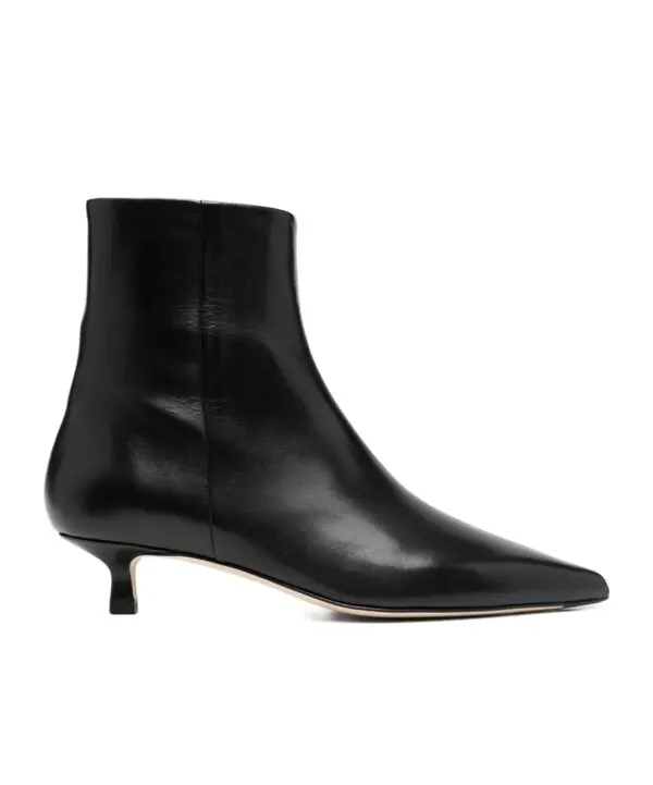 AeydĒ Pointed Toe Zip-up Ankle Boots - Black