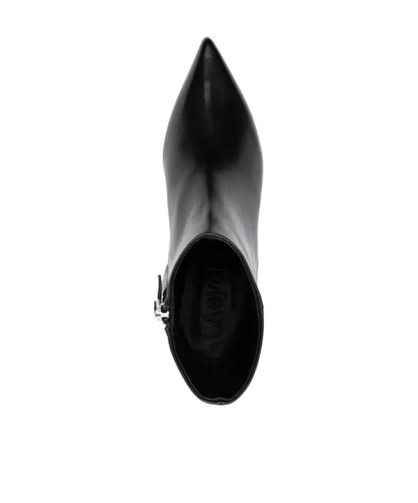 AeydĒ Pointed Toe Zip-up Ankle Boots - Black