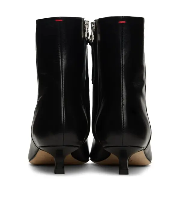 AeydĒ Pointed Toe Zip-up Ankle Boots - Black