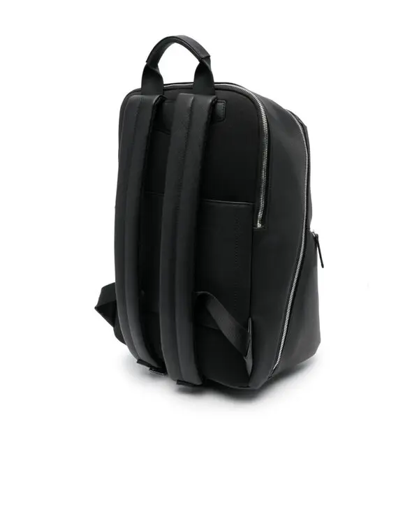 Emporio Armani Logo Plaque Zipped Backpack