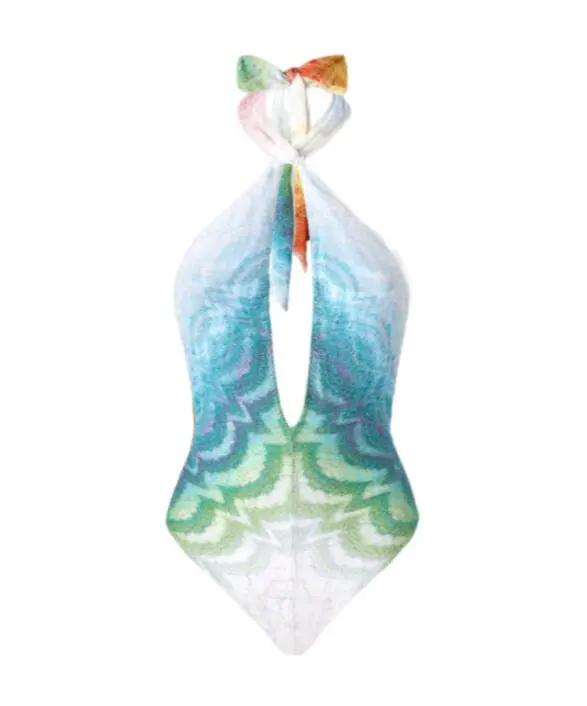 Missoni Cut-out Halterneck Swimsuit - Multicoloured