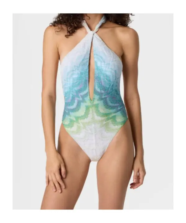 Missoni Cut-out Halterneck Swimsuit