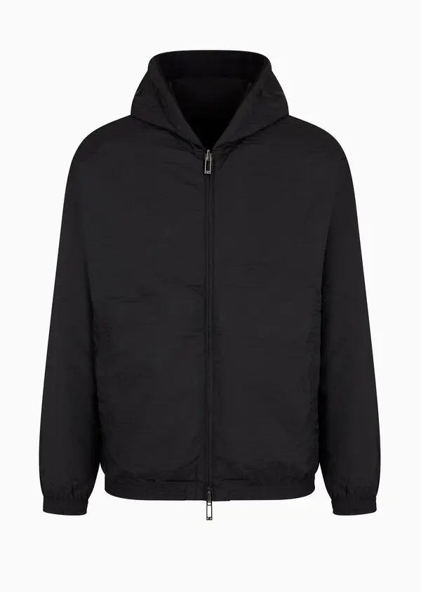 Emporio Armani Reversible Zip-up Drawstring Hoodie