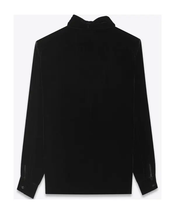 Saint Laurent Velvet Shawl Collar Blouse