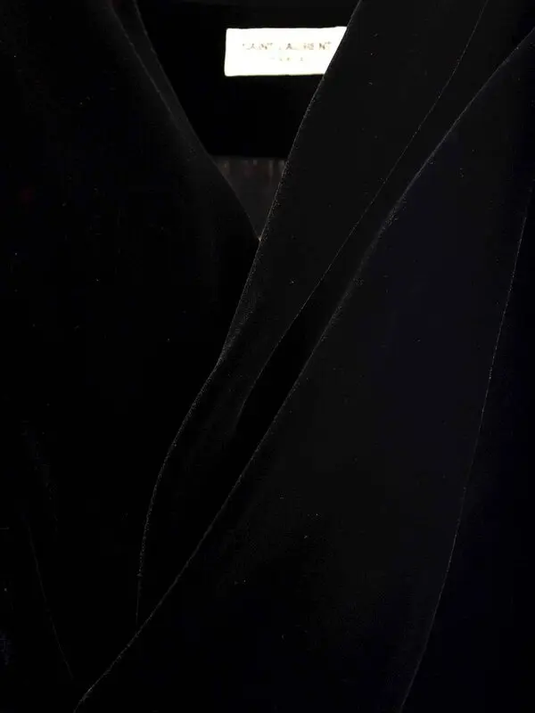 Saint Laurent Velvet Shawl Collar Blouse