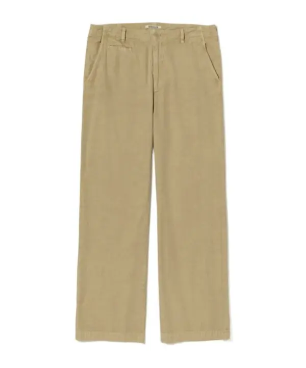Auralee Finix Pleated Wide-leg Trousers - Nude
