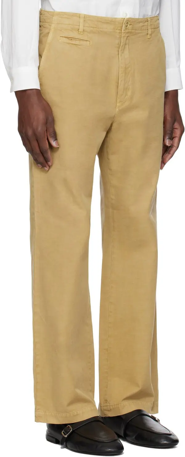 Auralee Finix Pleated Wide-leg Trousers - Nude