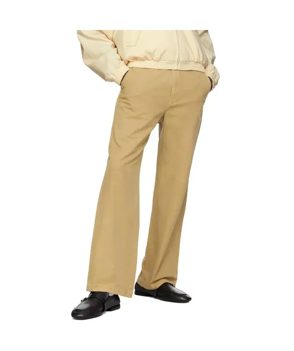 Auralee Finix Pleated Wide-leg Trousers - Nude