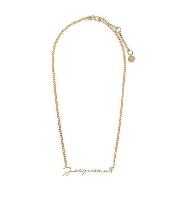 Jacquemus Logo Pendant Necklace - Yellow