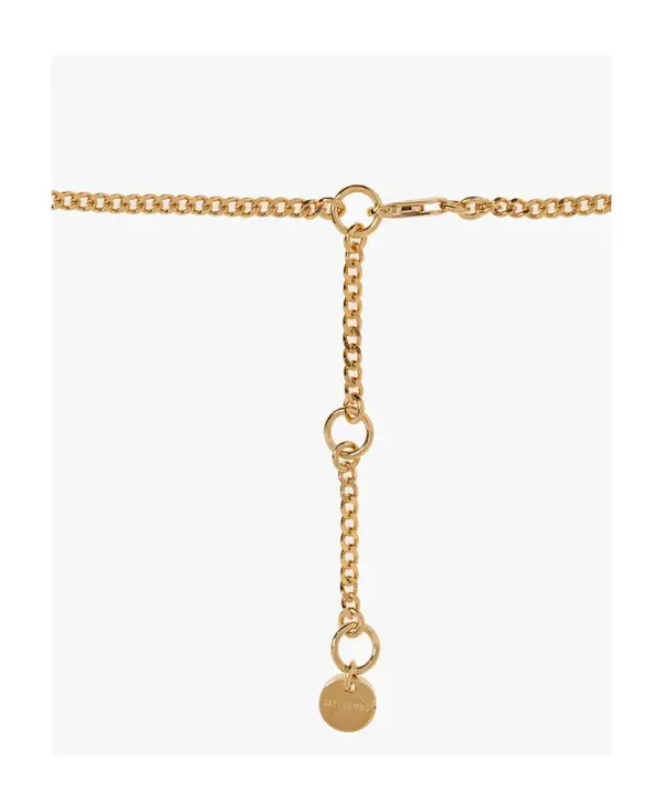 Jacquemus Logo Plaque Chain-linked Necklace - Yellow