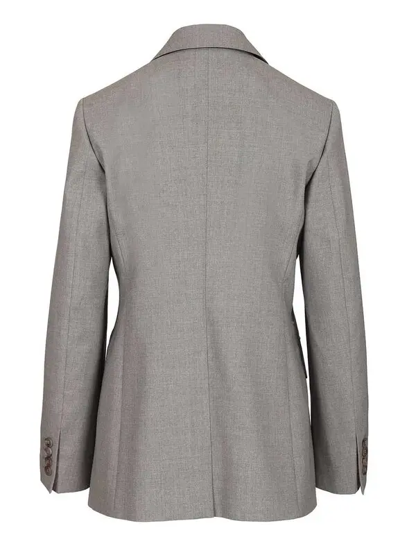 Max Mara Notched Lapel Blazer - Grey