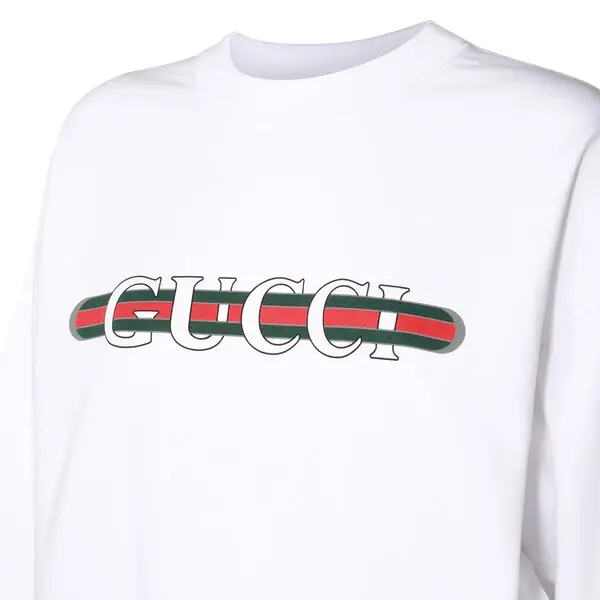 Gucci Logo Printed Jersey Sweatshirt