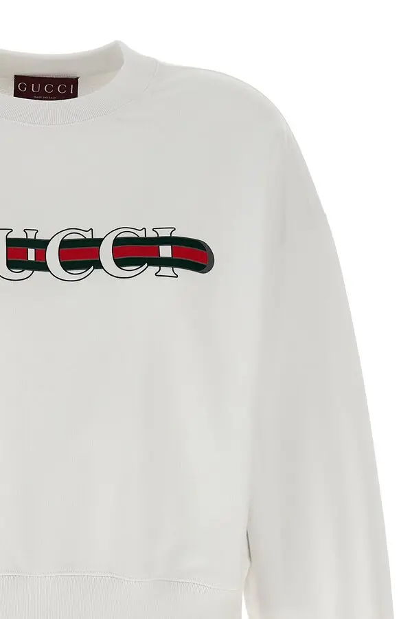 Gucci Logo Printed Jersey Sweatshirt