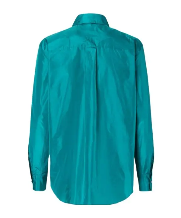 Fendi Oversized Long Sleeve Shirt With Classic Collar
