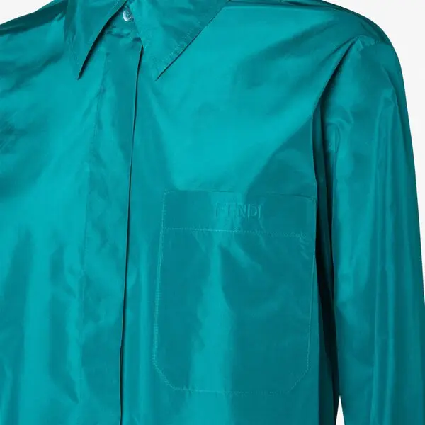 Fendi Oversized Long Sleeve Shirt With Classic Collar