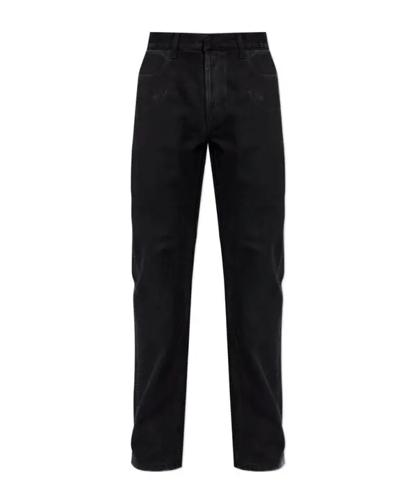 Alexander McQueen Straight-leg Jeans With Logo Patch - Black