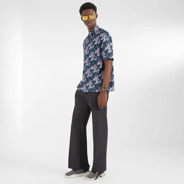 Fendi 3d Effect Short-sleeved Shirt - Blue