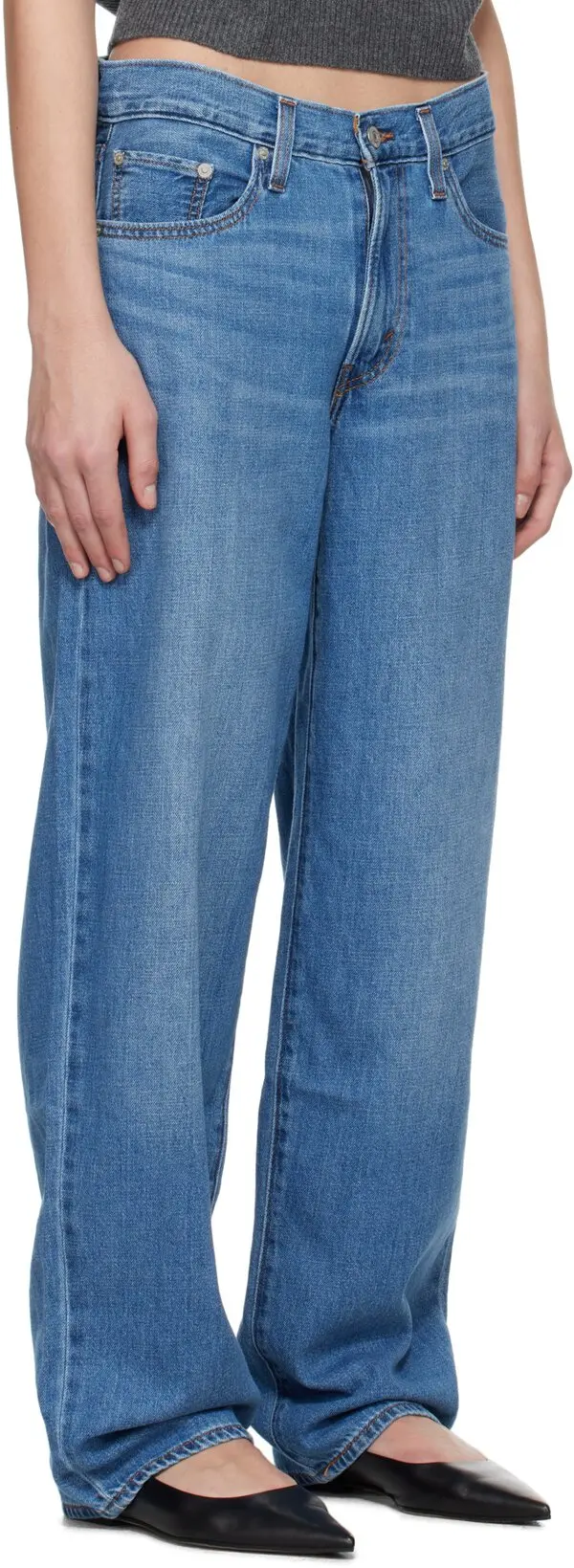 LEVI'S Logo-patch Wide-leg Jeans