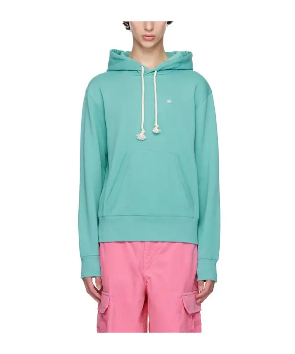 Acne Studios Logo Hooded Sweater - Green