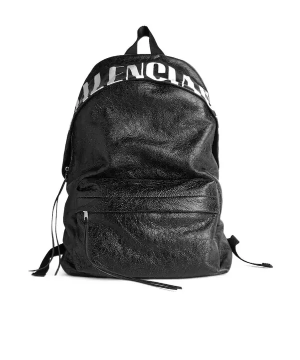 Balenciaga Vintage Arena Storico Lambskin Backpack - Black/white