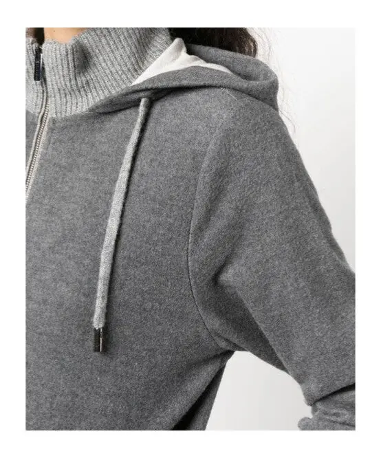 Peserico Zip-up Hooded Jacket With Ribbed Detailing