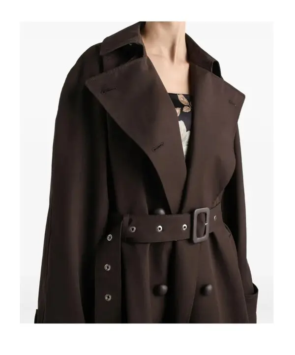 Dolce & Gabbana Double-breasted Belted Long Coat - Black
