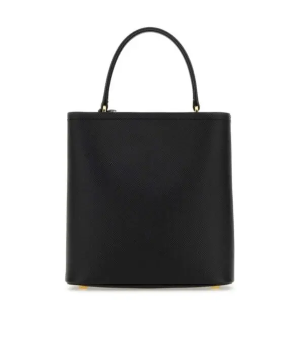 Prada Double Saffiano Logo Plaque Tote Bag