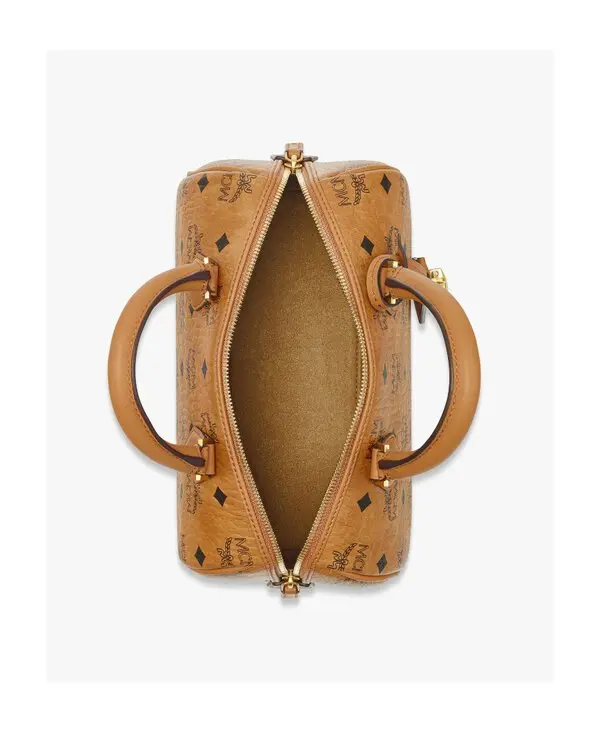Mcm Visetos Monogrammed Zip-up Tote Bag