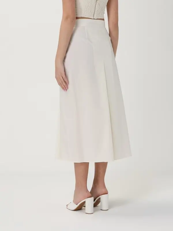 TWINSET Logo Plaque Pleated Midi Skirt