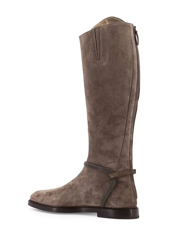 Brunello Cucinelli Knee High Buckled Boots - Brown