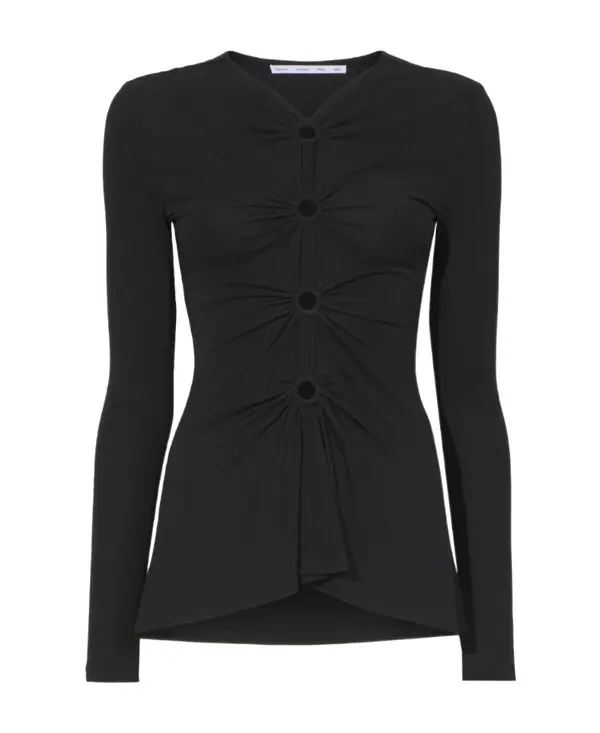 Proenza Schouler V-neck Crepe Top