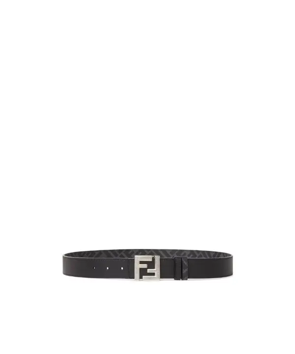 Fendi Squared Ff Reversible Belt - Black
