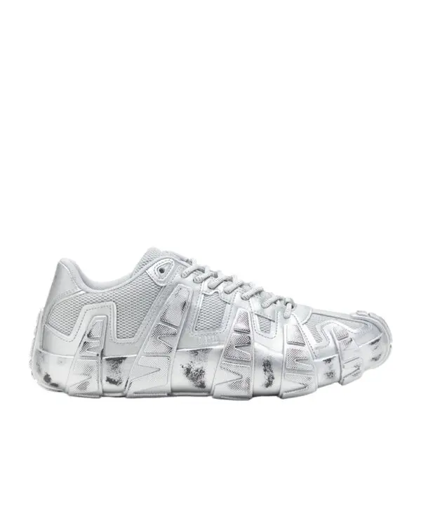 DIESEL® Griffe Lace-up Sneakers - Silver