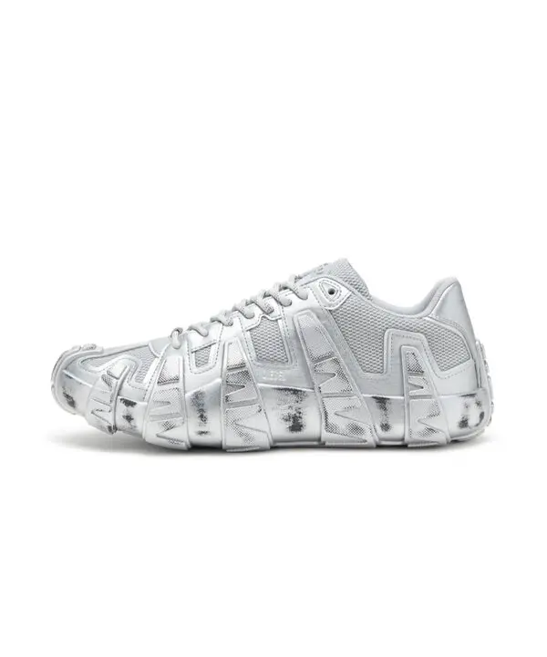 DIESEL® Griffe Lace-up Sneakers - Silver