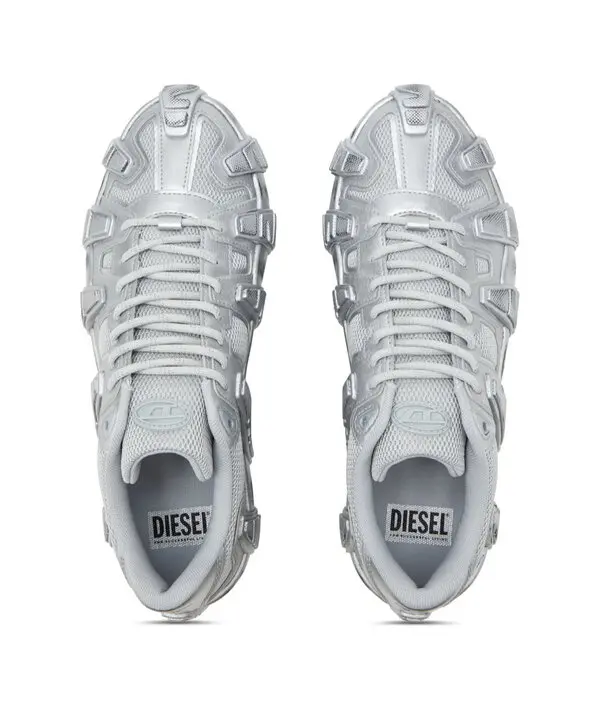 DIESEL® Griffe Lace-up Sneakers - Silver
