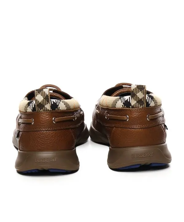 Burberry Checked Lace-up Loafers
