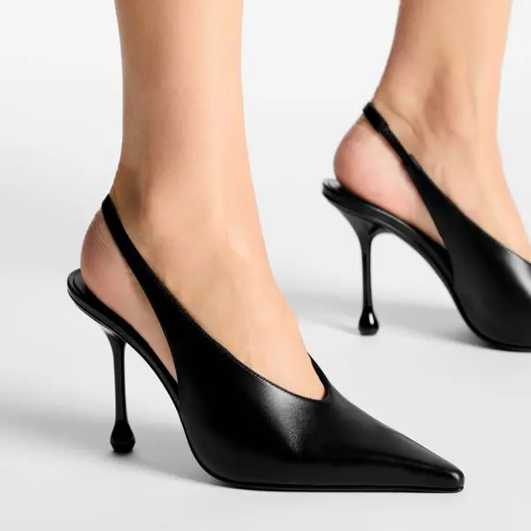 JIMMY CHOO Isa 95 Slingback Pumps - Black