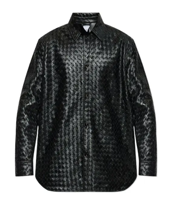 Bottega Veneta Leather Shirt - Black