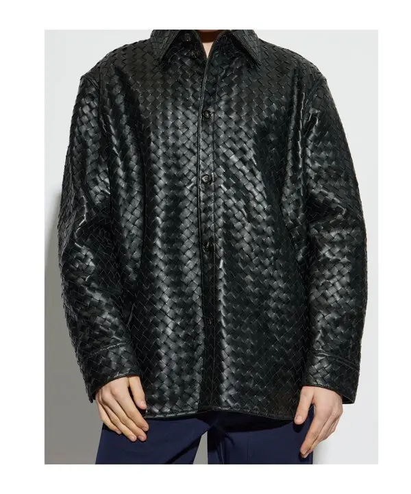 Bottega Veneta Leather Shirt - Black