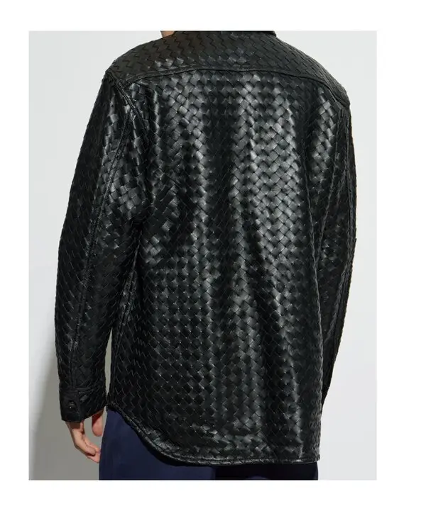 Bottega Veneta Leather Shirt - Black