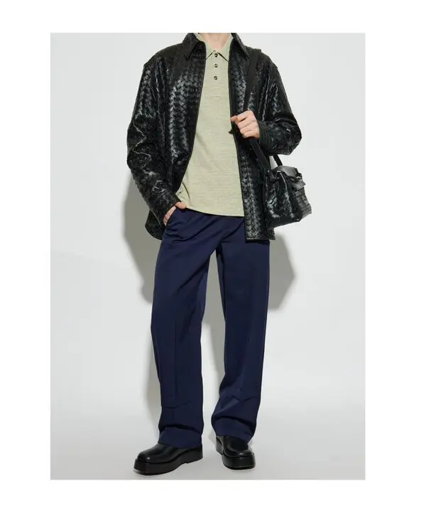Bottega Veneta Leather Shirt - Black