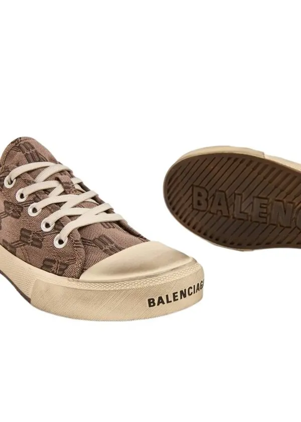 Balenciaga All-over Monogram Print Lace-up Sneakers