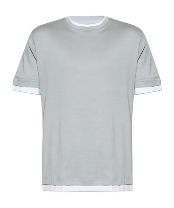 Eleventy Crewneck Short-sleeved T-shirt - Gray