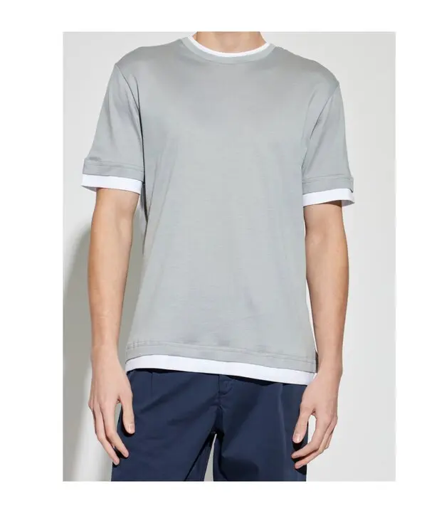 Eleventy Crewneck Short-sleeved T-shirt - Gray