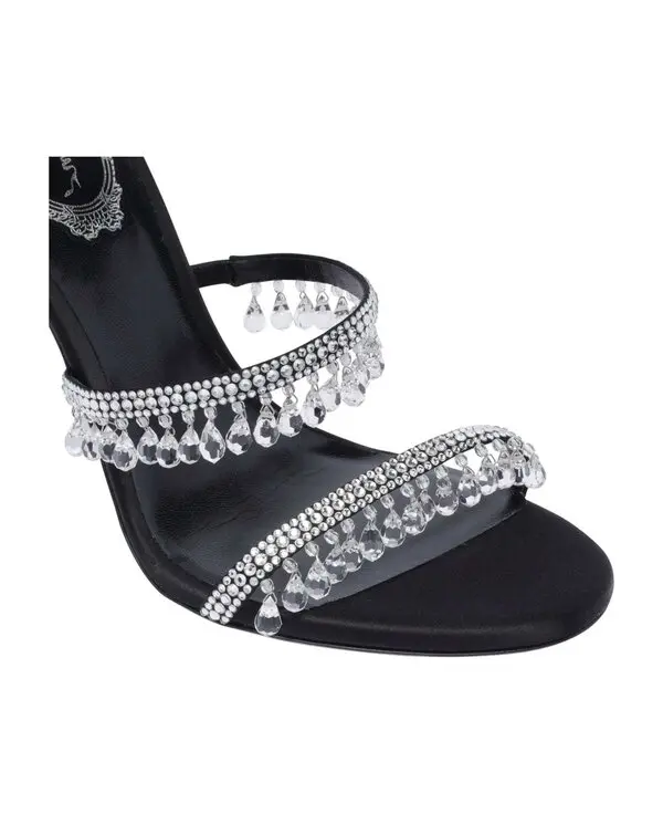 Rene Caovilla Chandelier Embellished Stiletto Sandals - White
