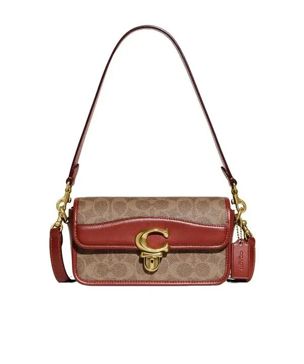 COACH Studio Monogram Print Shoulder Bag
